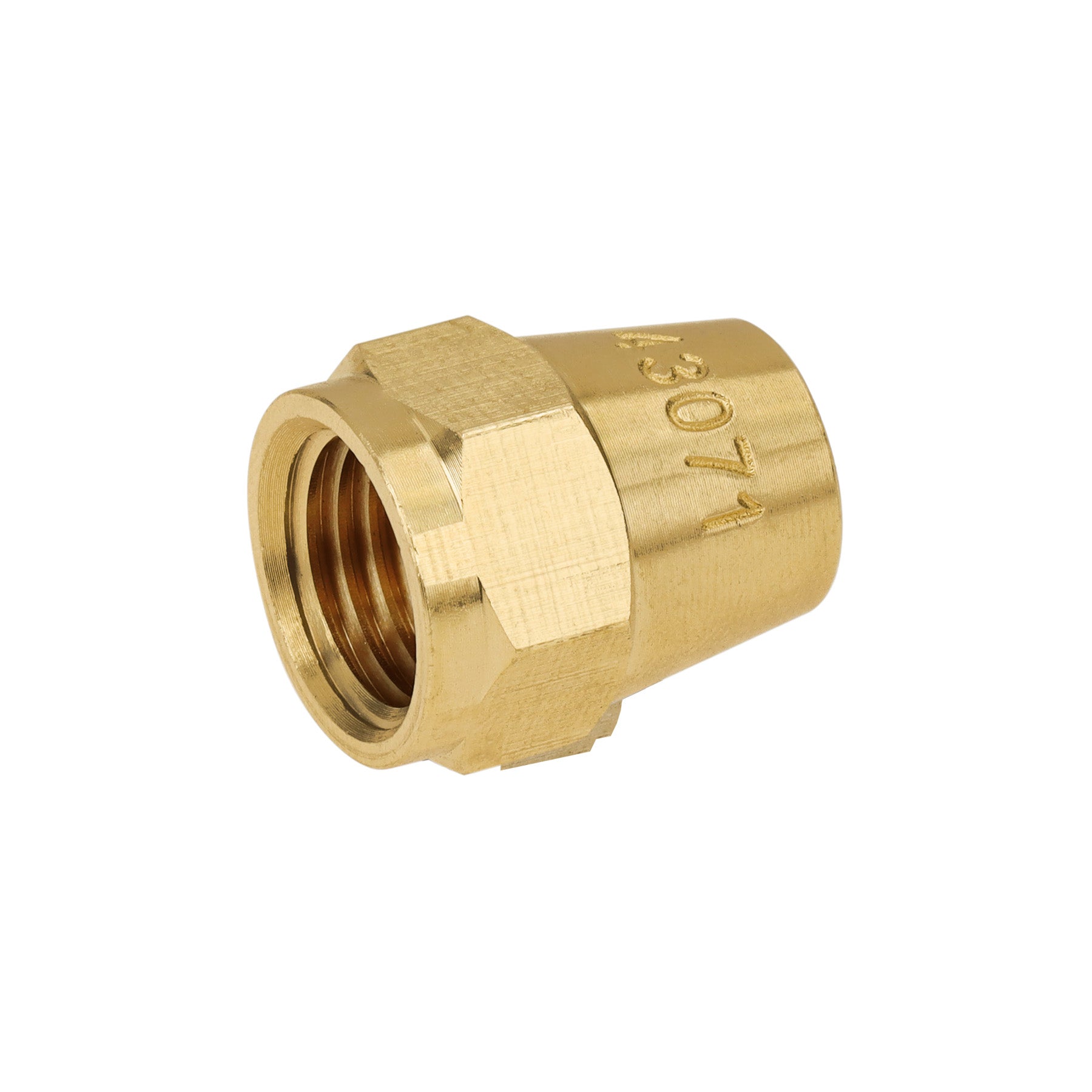 Tuerca cónica de latón 1/4', Foset SKU CLG-983 – Ferretera Dial