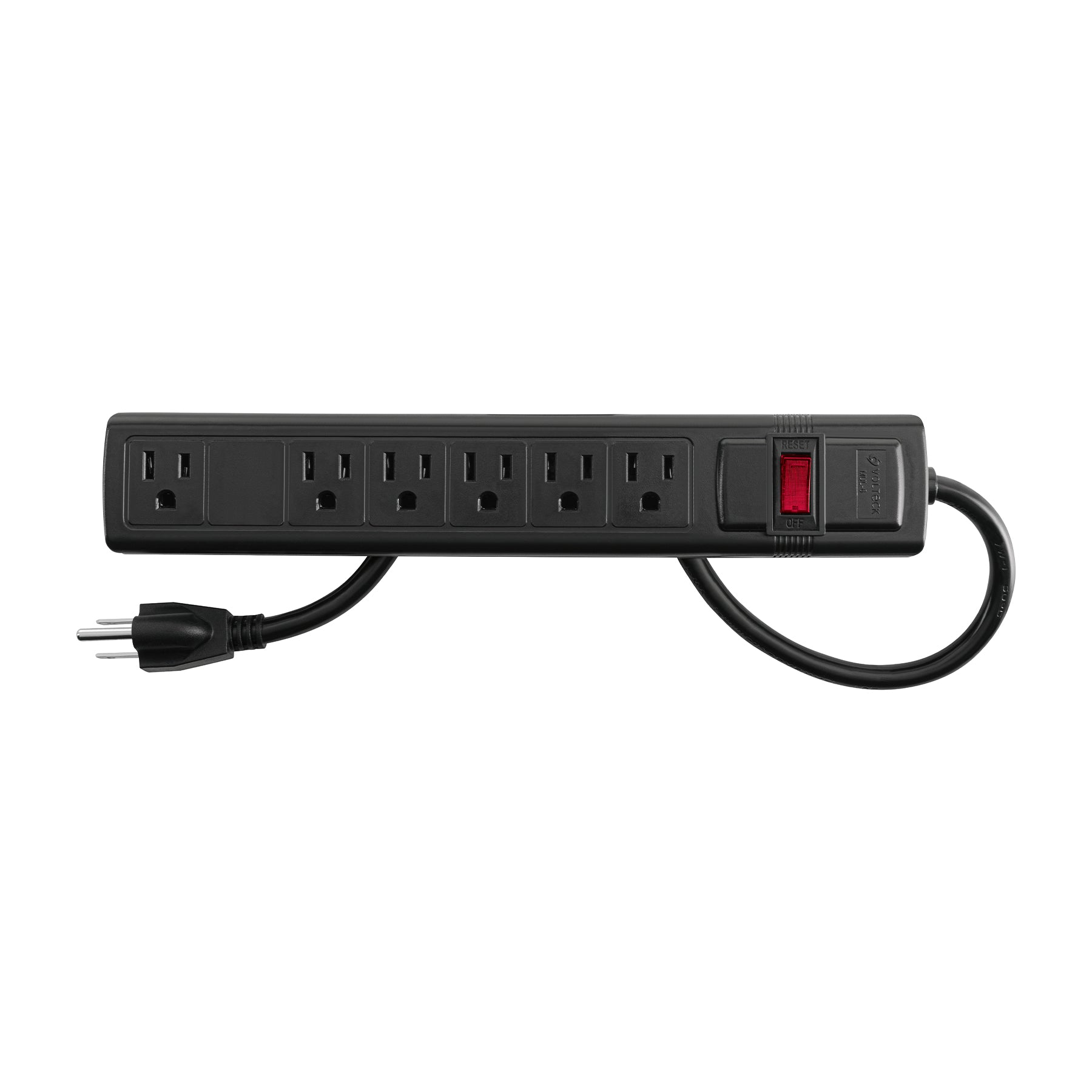 Multicontacto 16 AWG doméstico con 6 entradas, negro Volteck SKU MUL-6 ...